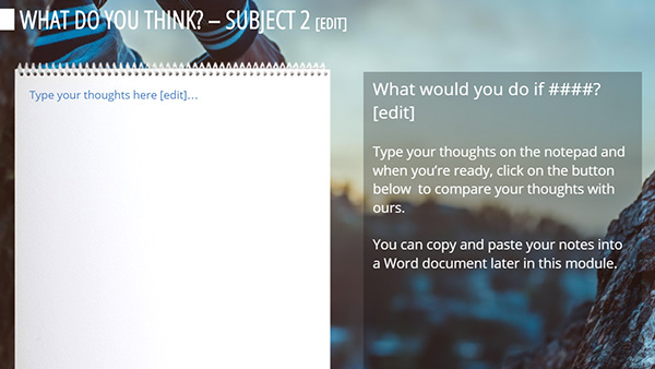 Articulate Storyline - Multiple note-taking activities - Interactive ...